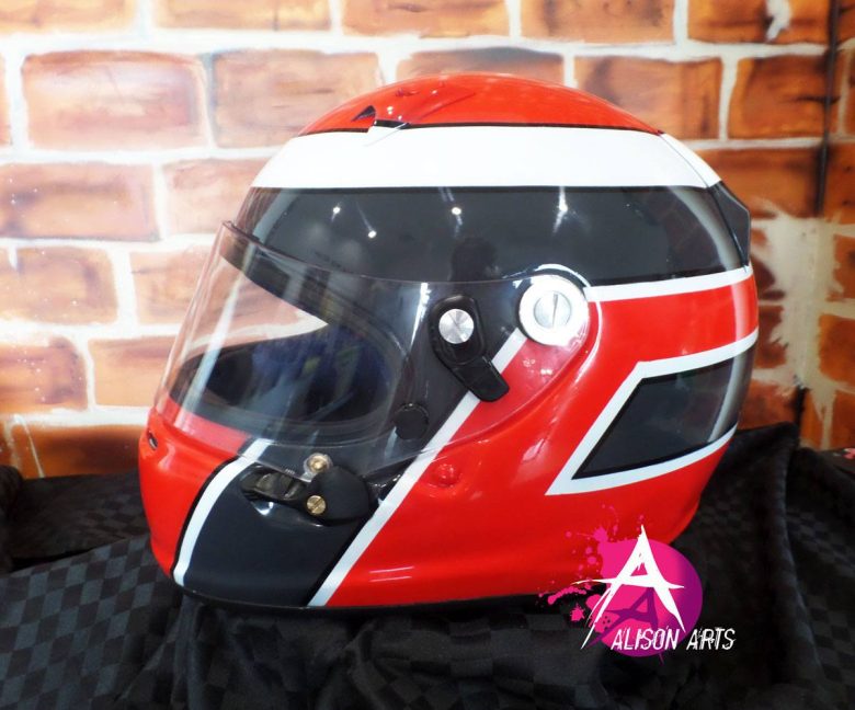 Custom painted Arai Go Kart helmet – Alison Arts