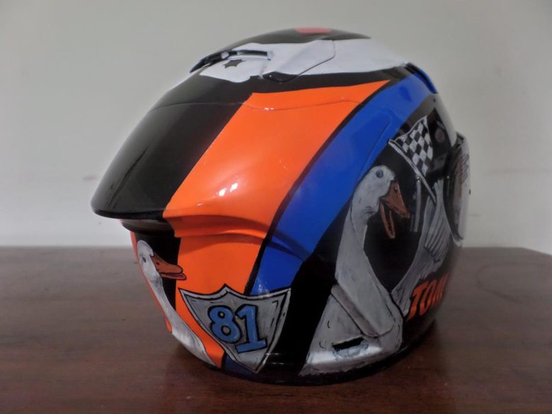 Custom painted Arai Go Kart helmet – Alison Arts
