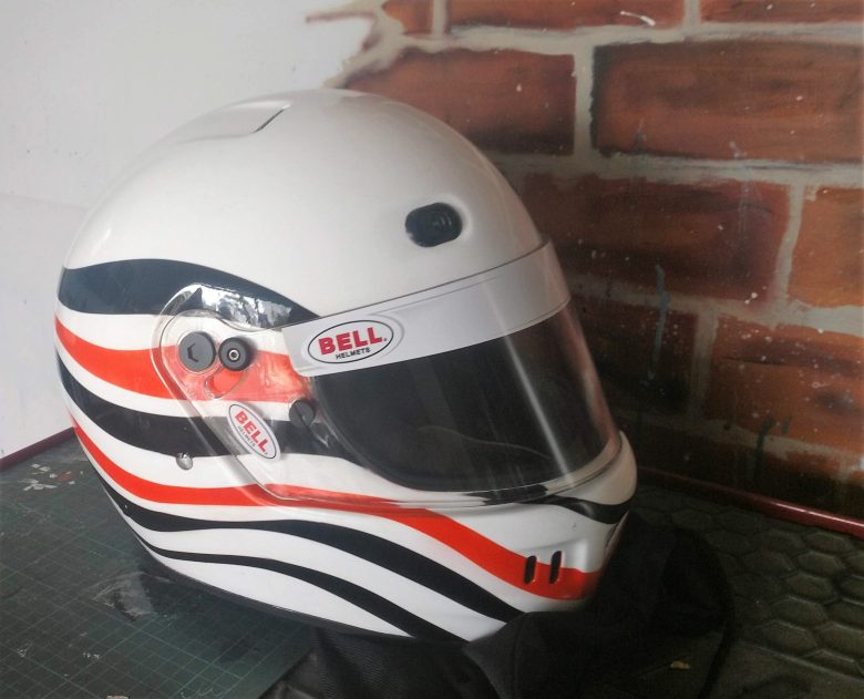 Custom painted Bell helmet - ALISON ARTS