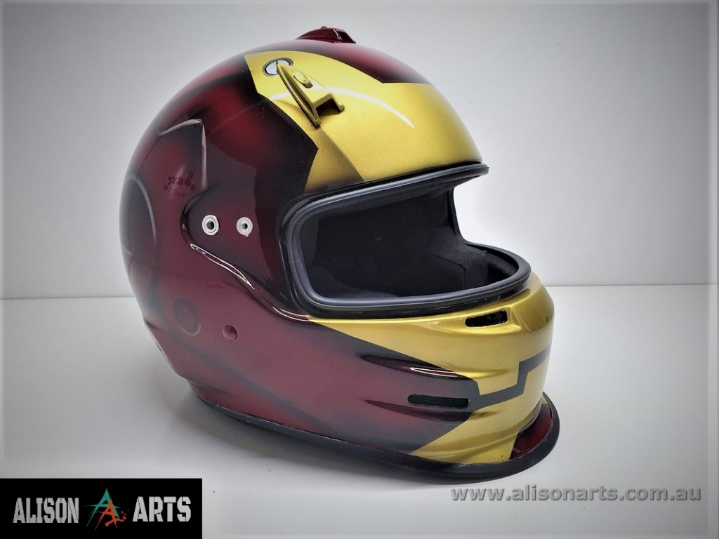 Iron man themed custom helmet - ALISON ARTS