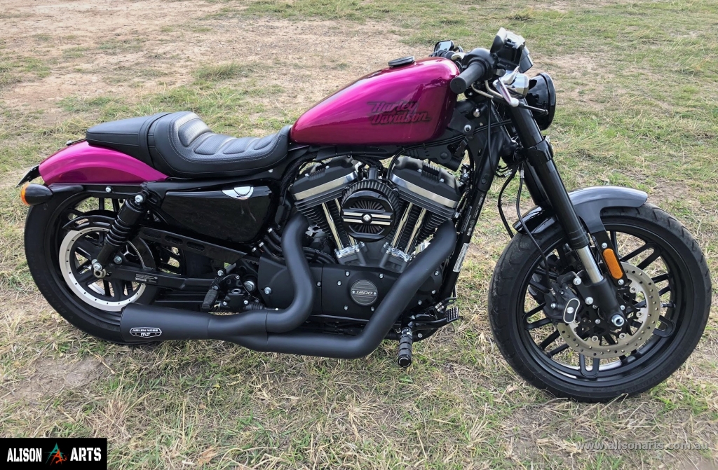 Custom airbrushed Grim Reaper Harley Davidson – Alison Arts